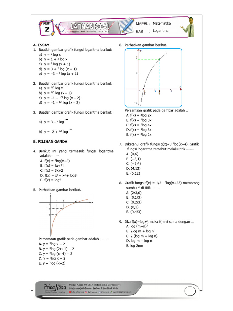 2 Latihan Soal 2 Logaritma Kur Merdeka | PDF