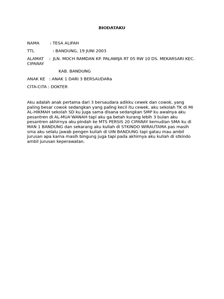 Biodataku | PDF