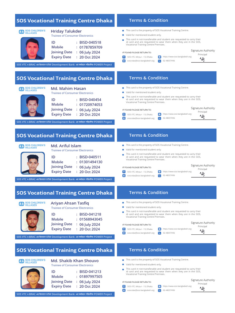 SOS CE ID Card | PDF