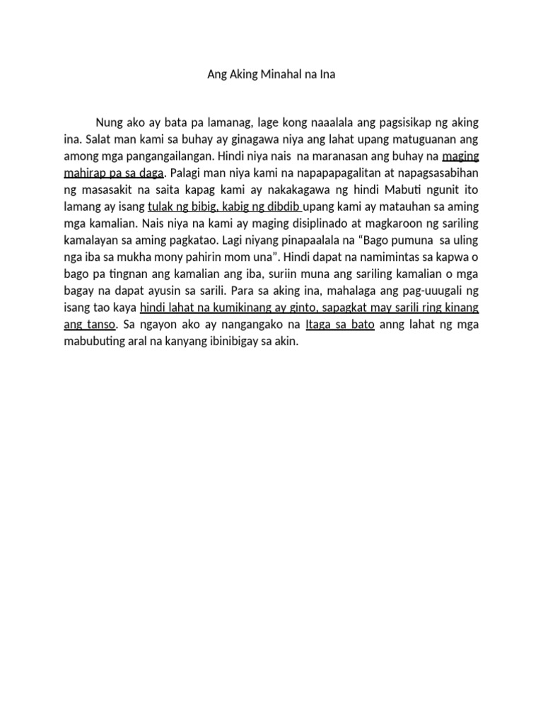 Ang Aking Minahal Na Ina | PDF