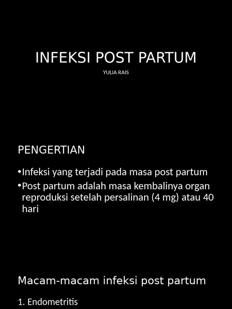 INFEKSI POST PARTUM ppt-1 | PDF