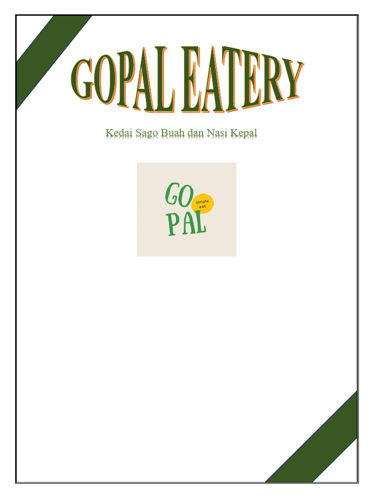 Proposal Pkwu Gopal Eatery | PDF