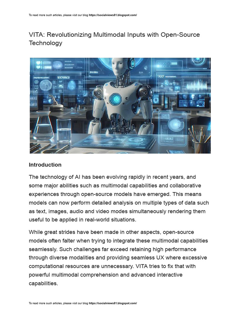 VITA: Revolutionizing Multimodal Inputs With Open-Source Technology | PDF