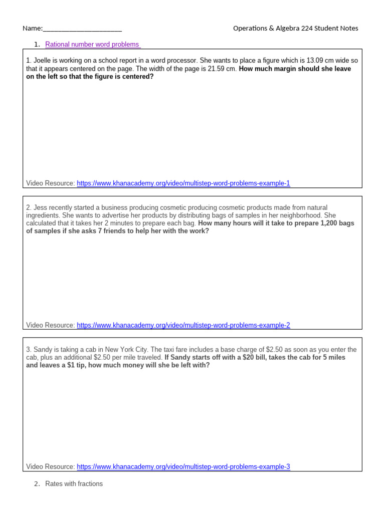7th Grade Algebraic Thinking | PDF