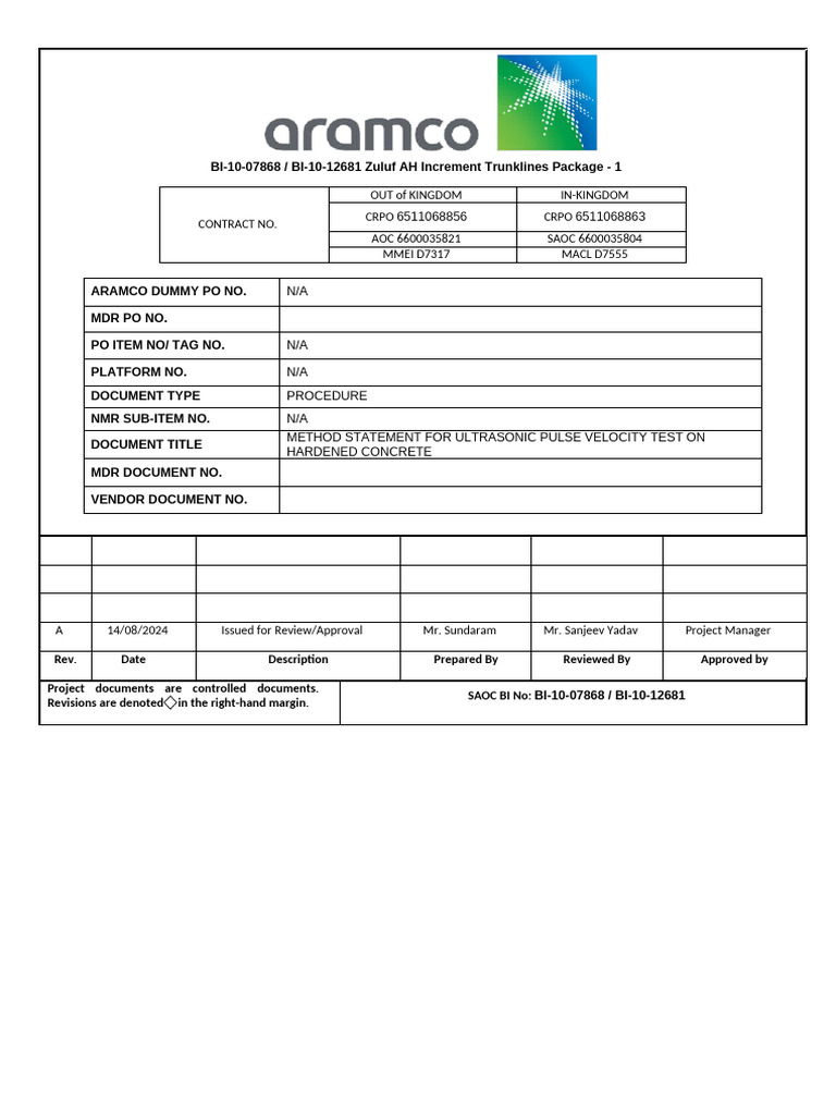 Procedure For UPV Test Full | PDF | Occupational Safety And Health | Waves