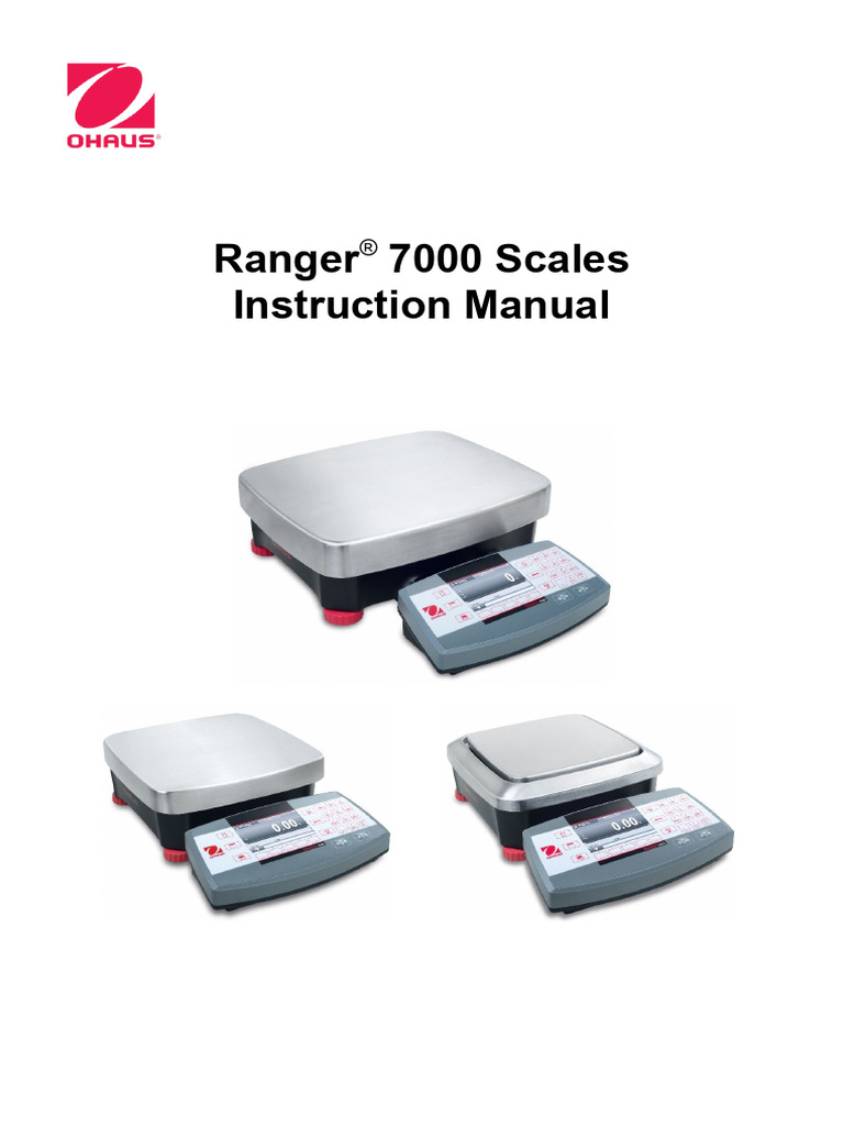 Ohaus Ranger 7000 Scales - Instruction Manual | PDF