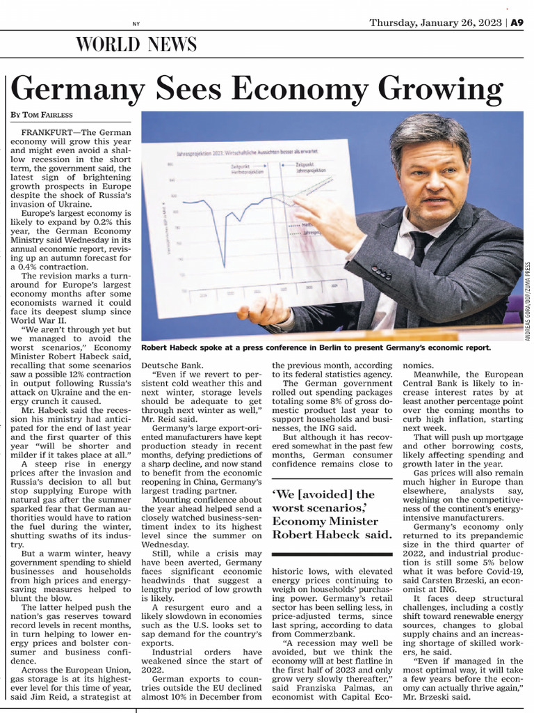 Germany Sees Economy Growing | PDF
