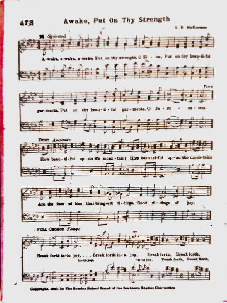 Awake Put On Thy Strength | PDF