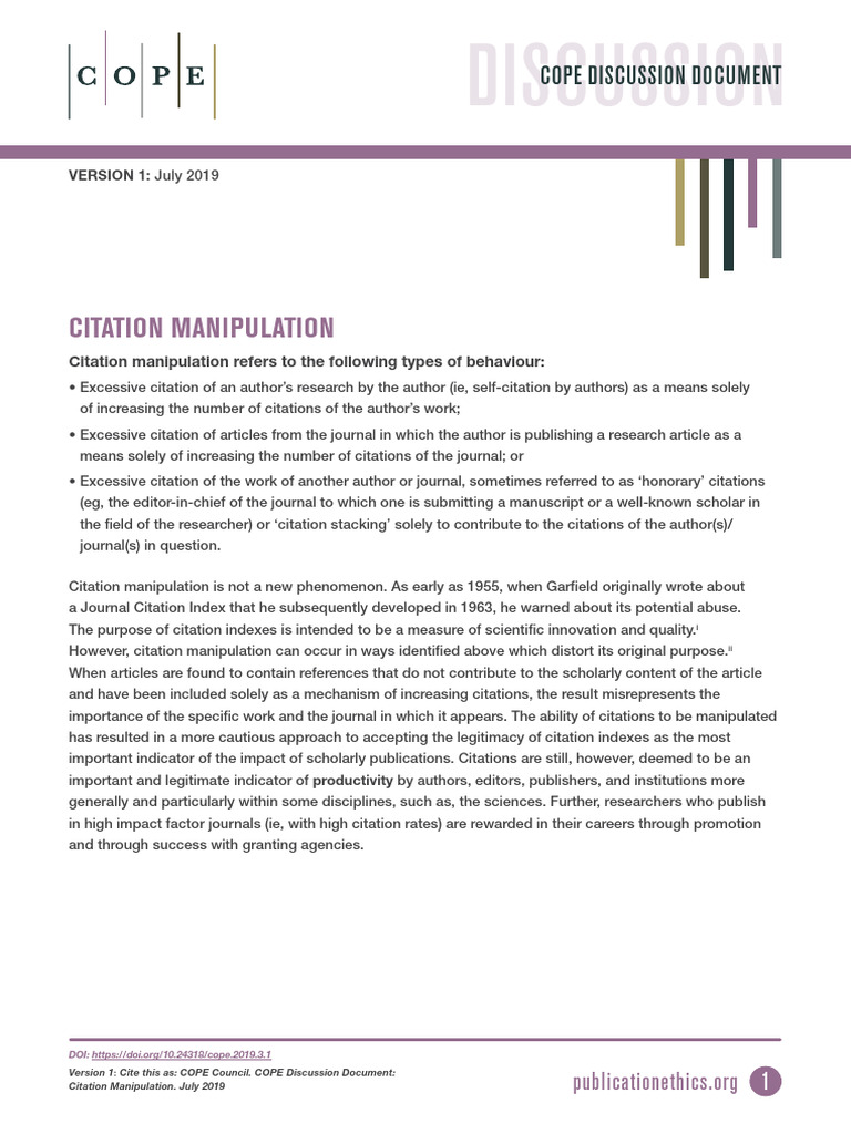 Citation Manipulation Cope | PDF