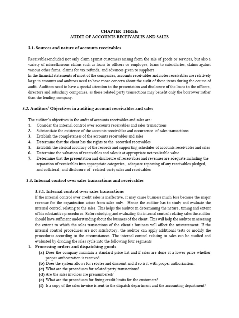Audit of Sales and Receivables | PDF | Invoice | Receipt