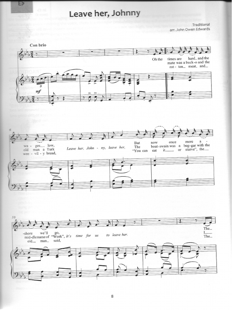 Leave Her Johnny (Eb) | PDF