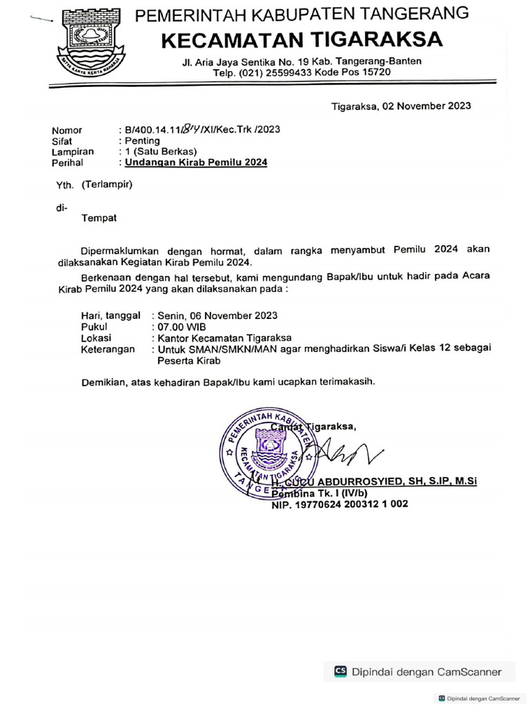 Undangan Kirab Pemilu | PDF