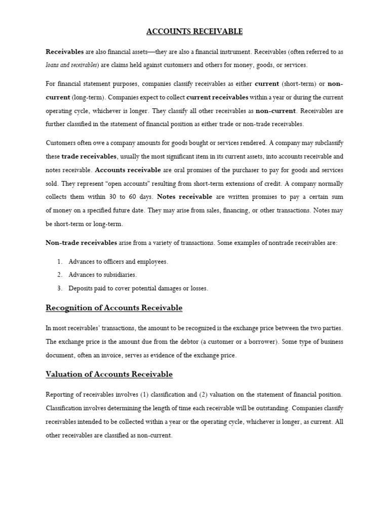 Accounts Receivable | PDF