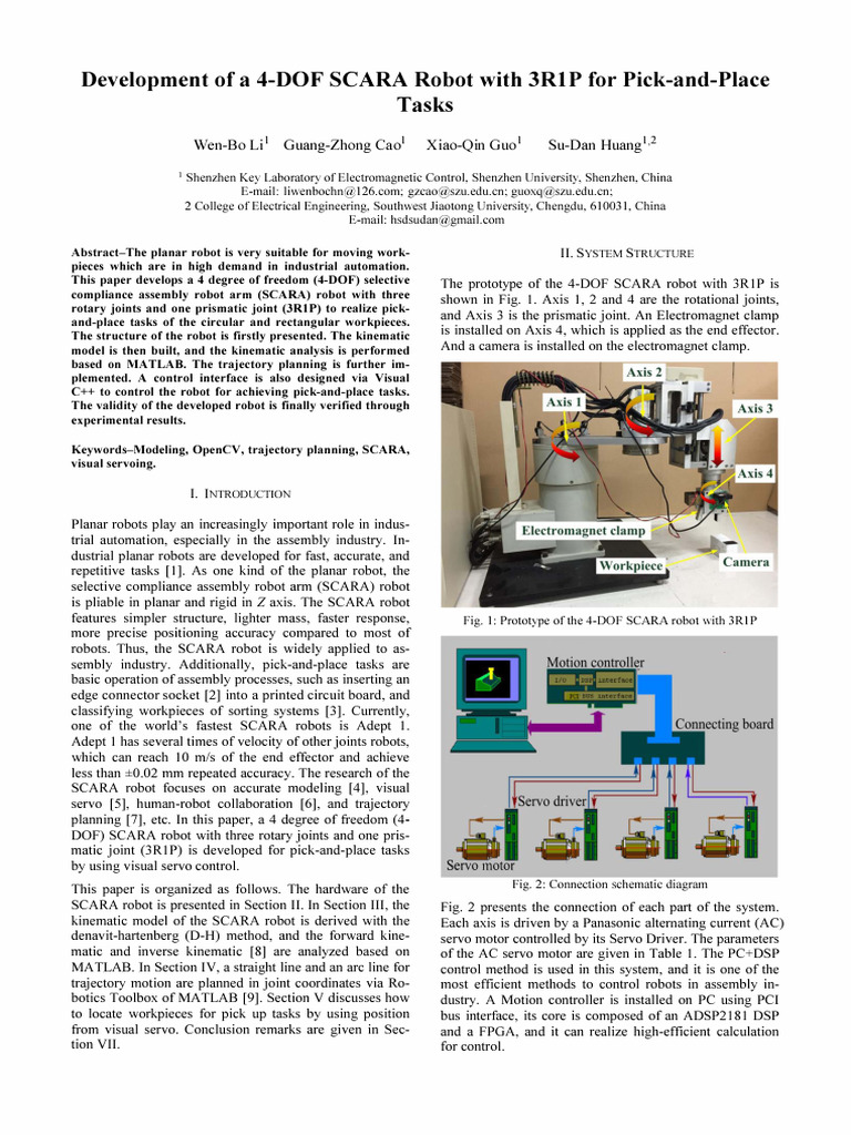 Development of Scara Robot | PDF