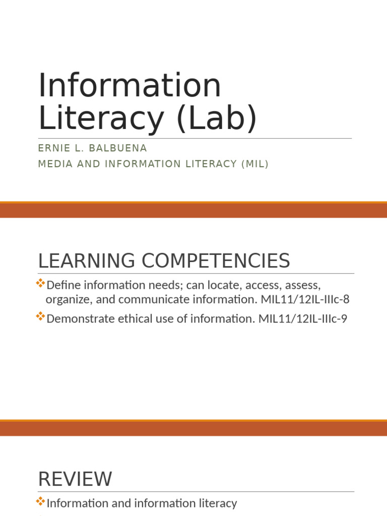 4 Information Literacy Lab | PDF