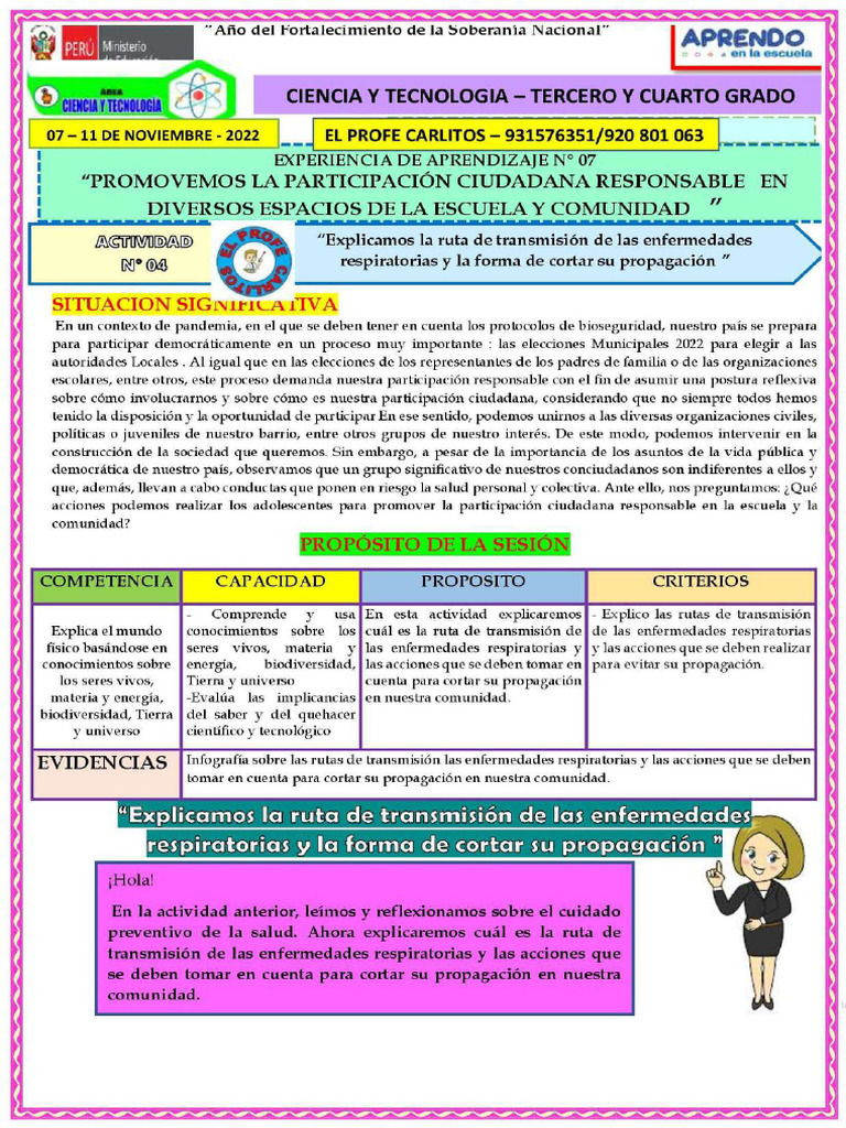 CIENCIA Y TEC. 3°y4° - SEM.4-EDA7 - Archivos JOSEPH PONCE | PDF