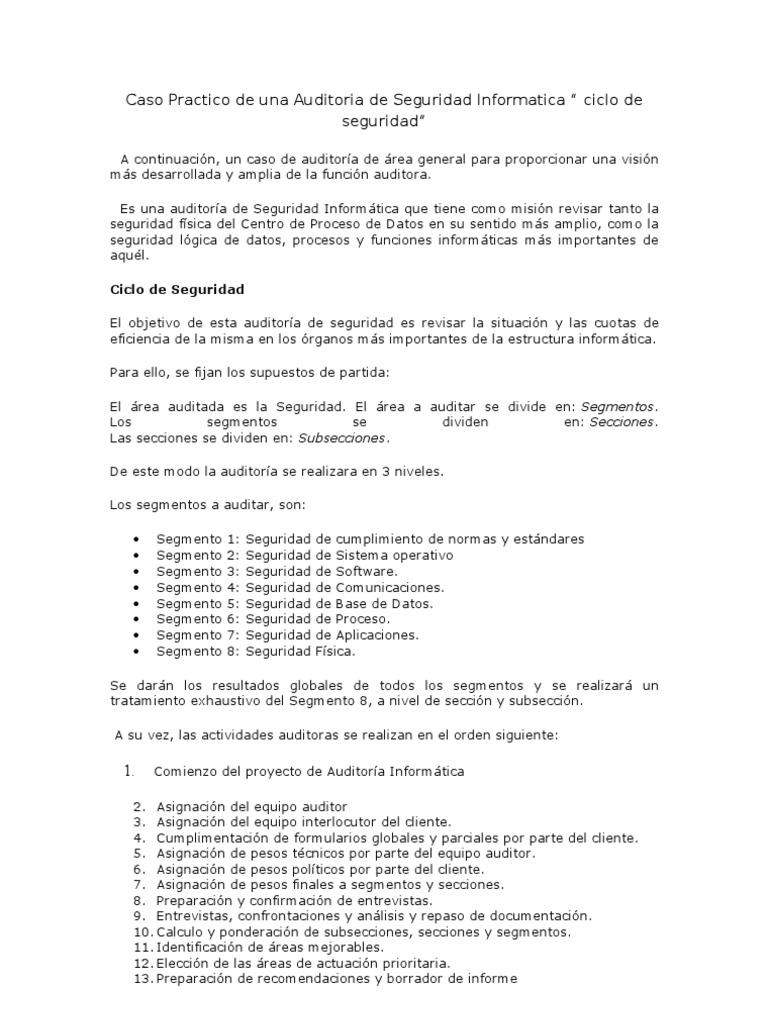 Caso Practico | PDF | La seguridad informática | Seguridad
