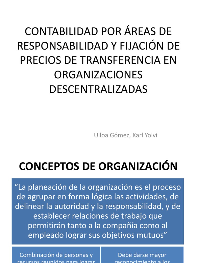 Contabilidad Por Áreas de Responsabilidad | PDF | Toma de decisiones ...