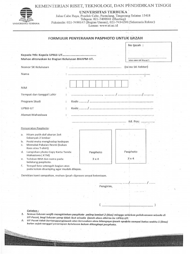 Form Paspoto Ijazah | PDF