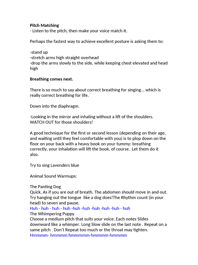 Pitch Matching | PDF