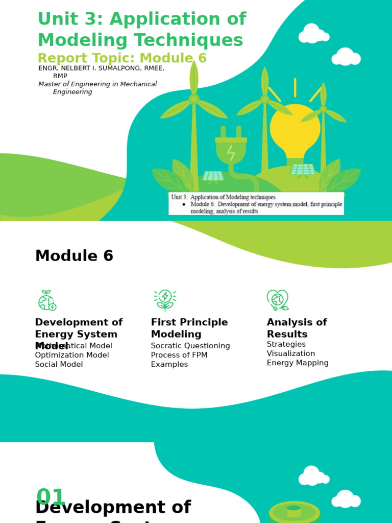 Module 6 - Development of Energy System Model | PDF
