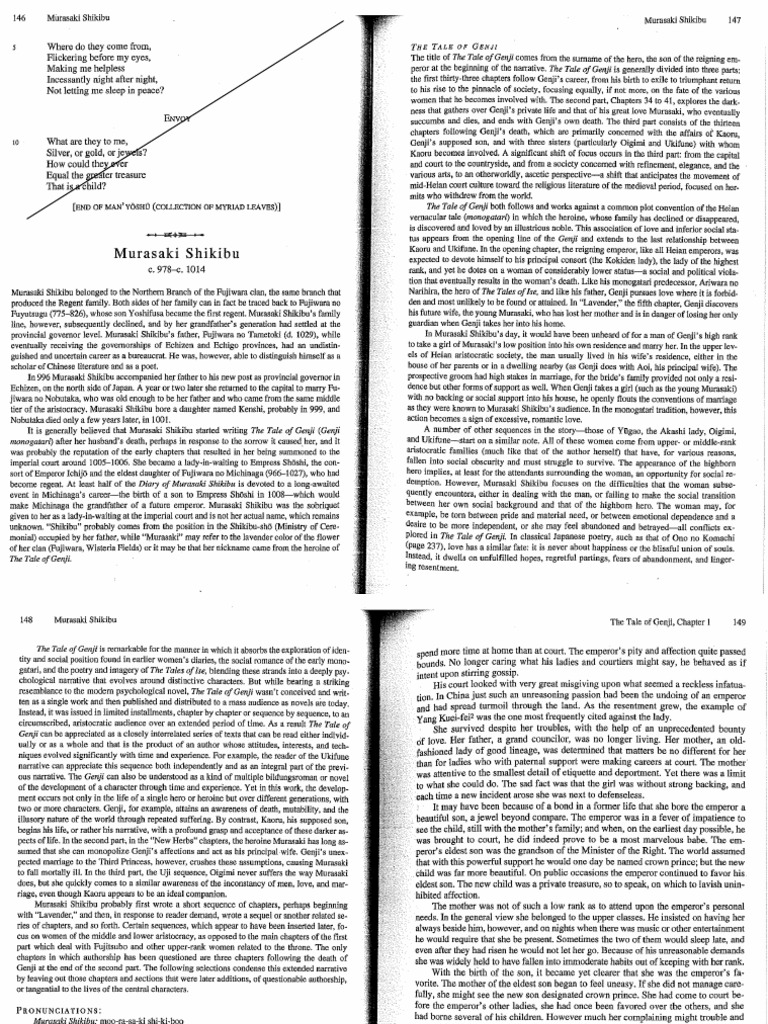 The Tale of Genji, Part I, Reading (Longman, 146-190) | PDF