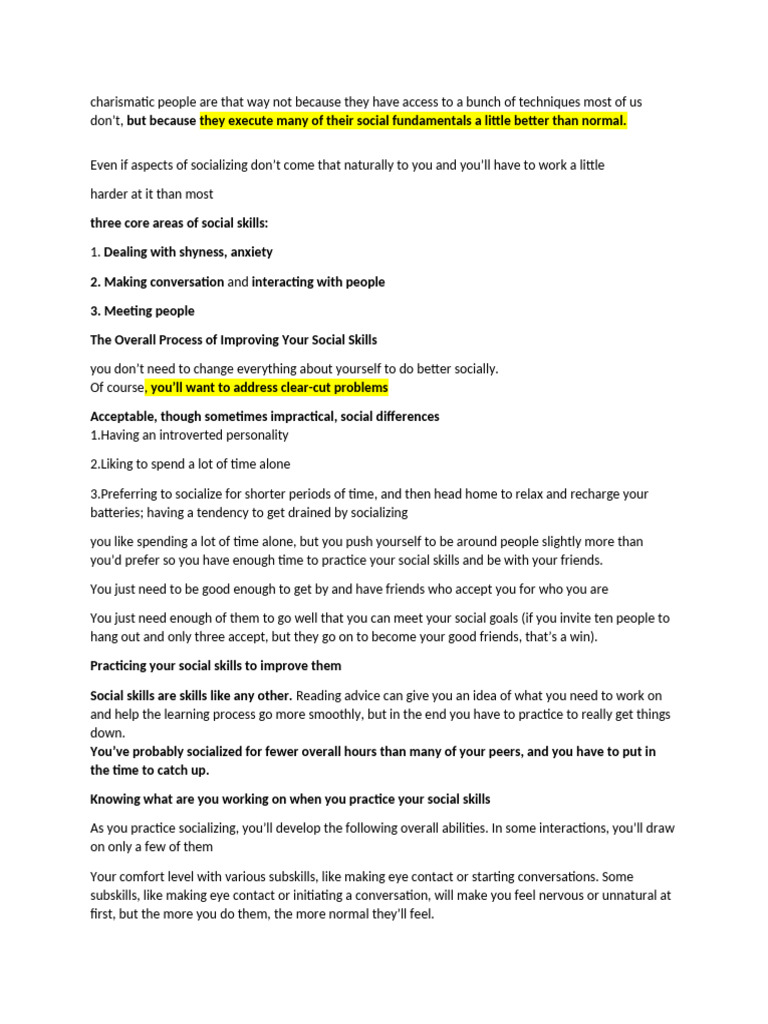 The Social Skills Guidebook | PDF