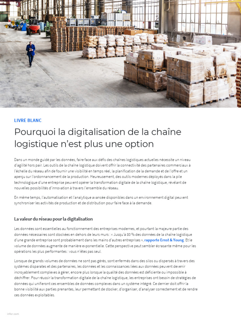 Pourquoi La Digitalisation de La Chaine Logistique N Est Plus Une ...