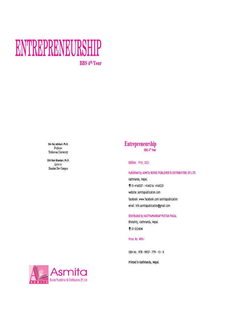 Entrepreneurship | PDF
