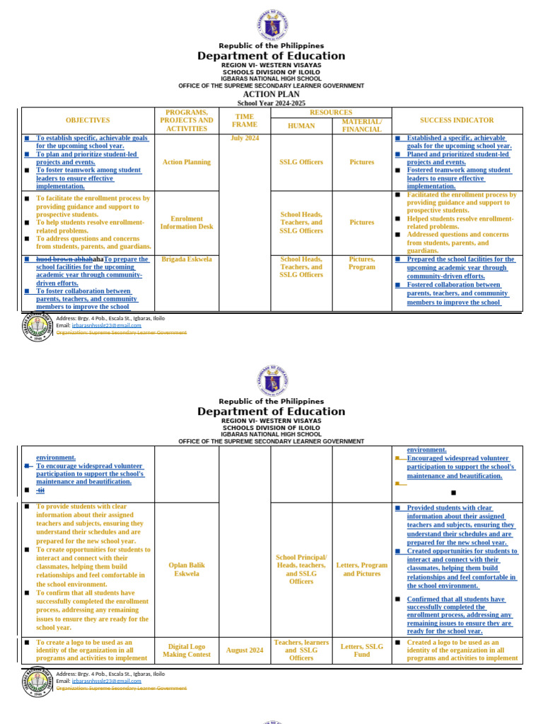 Action Plan | PDF
