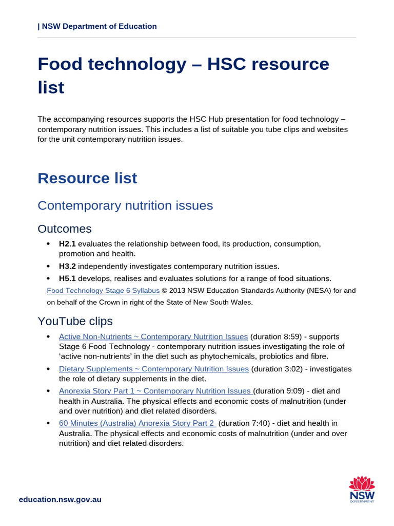 Contemporary Nutrition Issues Resources PDF