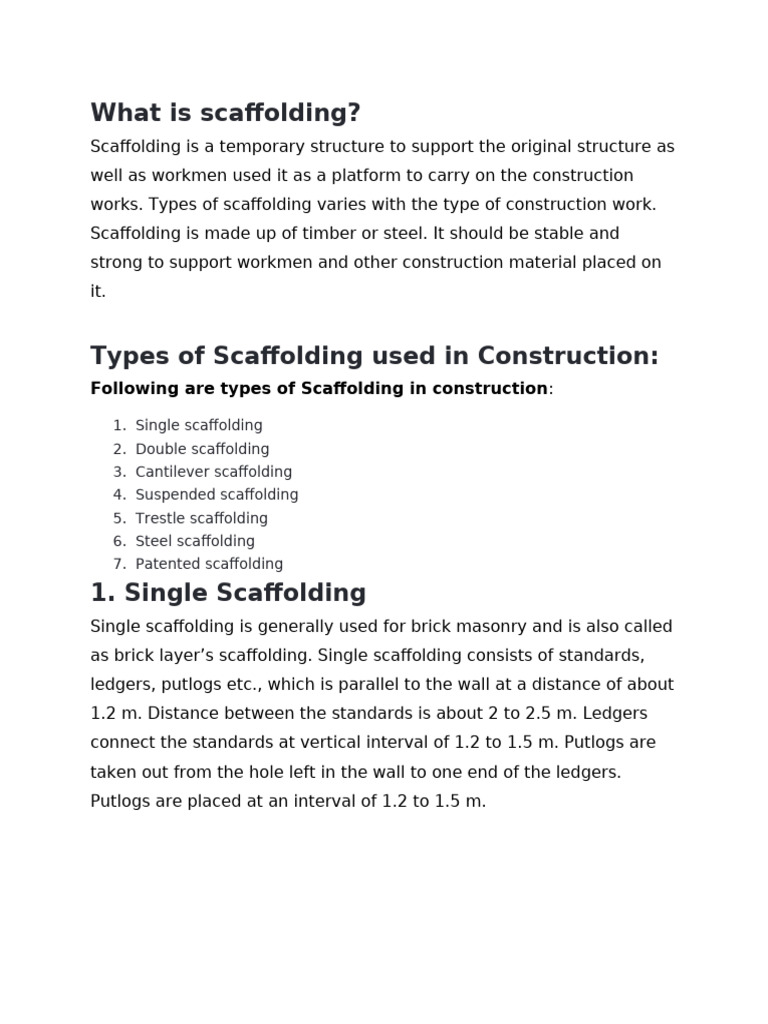 Scaffold 1 | PDF