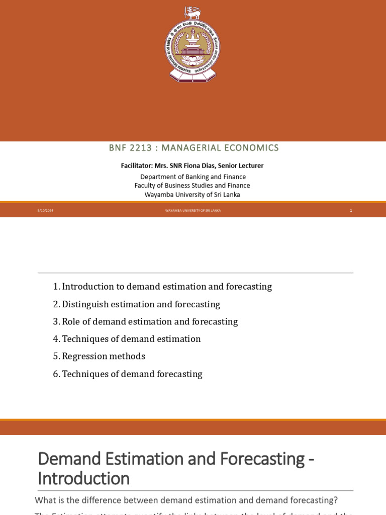 Demand Forecasting for Managers | PDF | Linear Regression | Coefficient Of Determination
