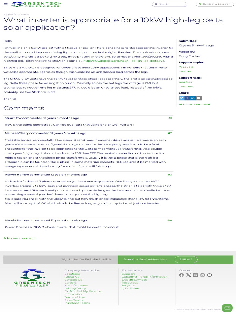 Inverter Options for High-Leg Delta Systems | PDF | Power Inverter ...