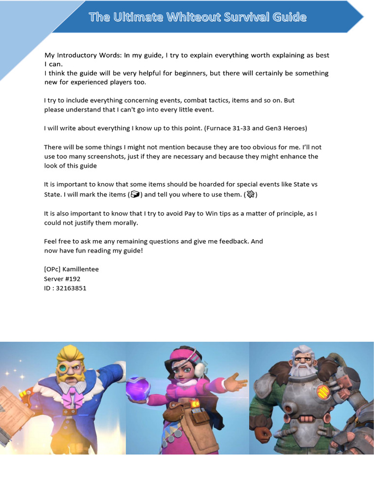 Ultimate Whiteout Guide TBC | PDF