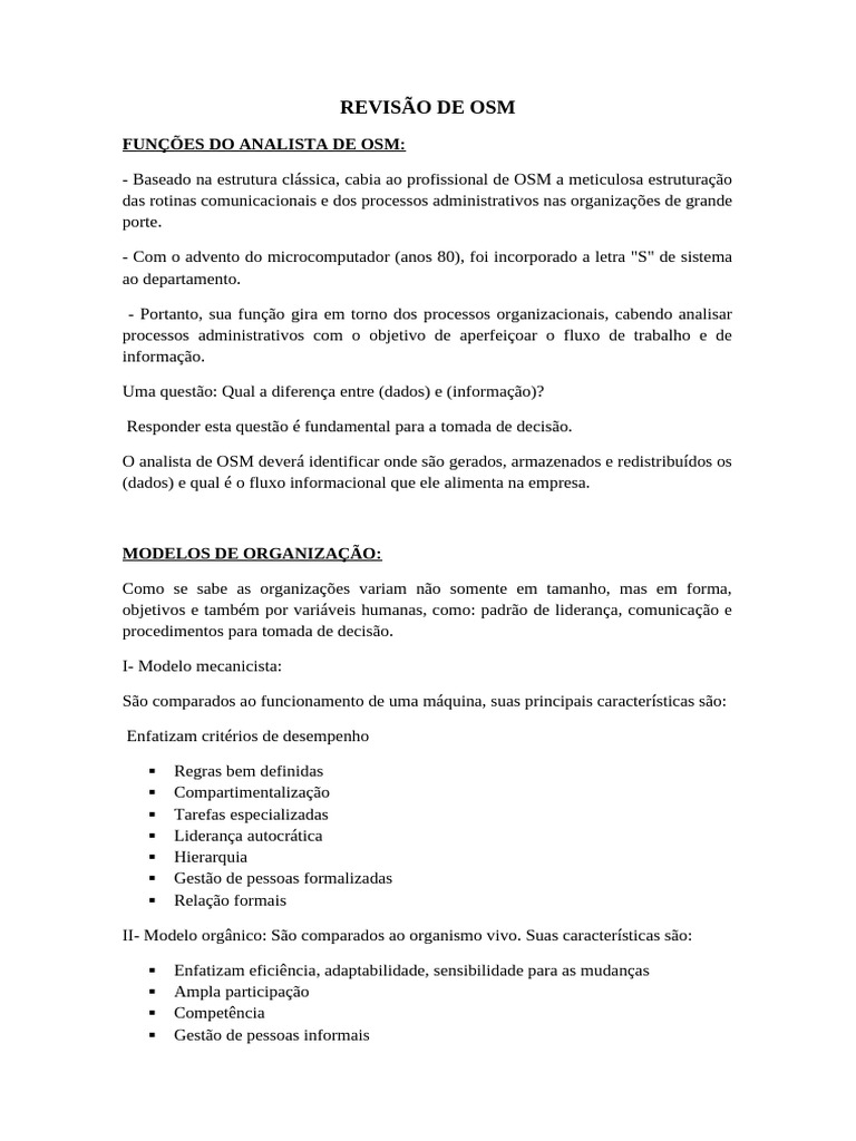 Revisão de Osm | PDF