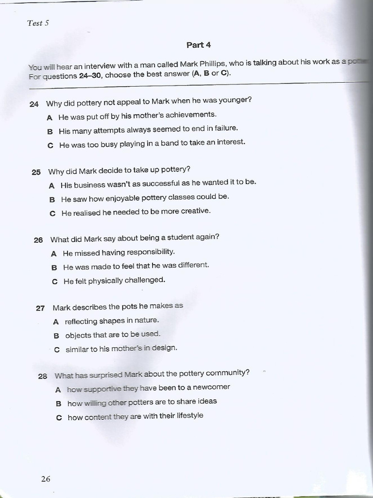 FCE Listening Test 5 Part 4 | PDF
