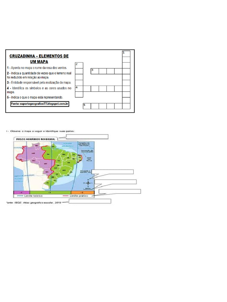Atividade Elementos de Um Mapa | PDF