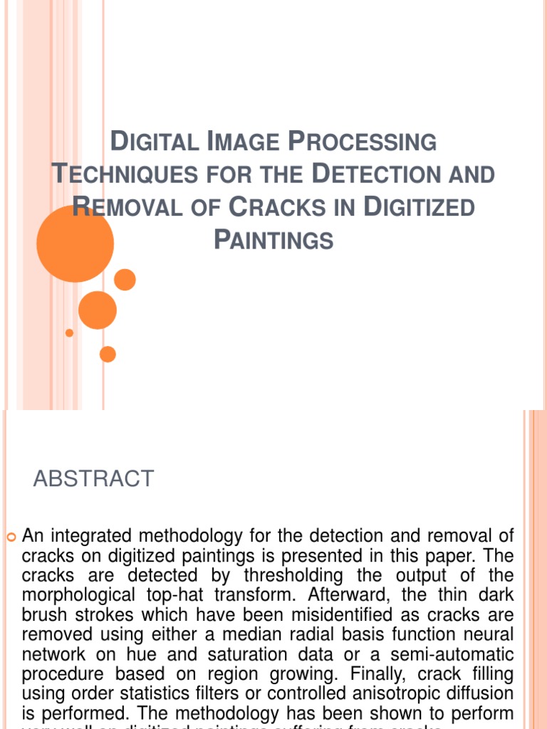Digital Image Processing Techniques For The Detection | PDF | Software ...