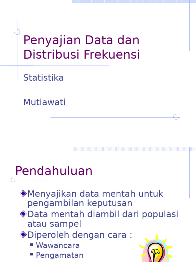 Penyajian Data Dan Distribusi Frekuensi | PDF