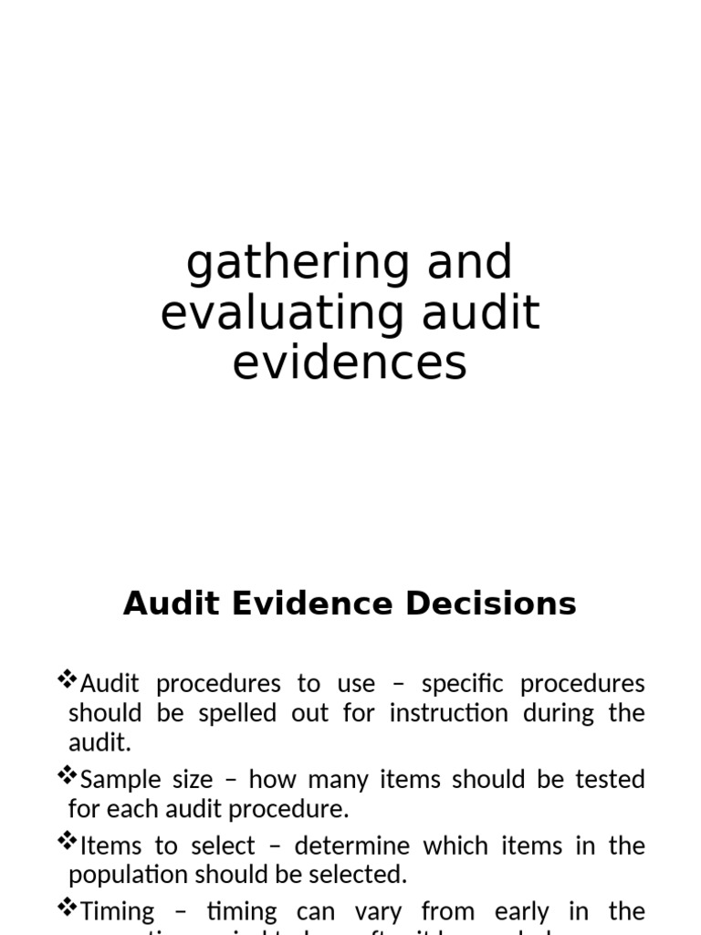 Audit Evidences | PDF