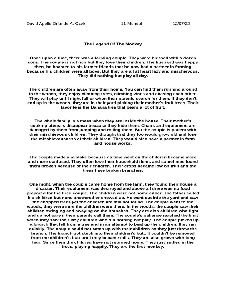 Legend of The Monkey | PDF