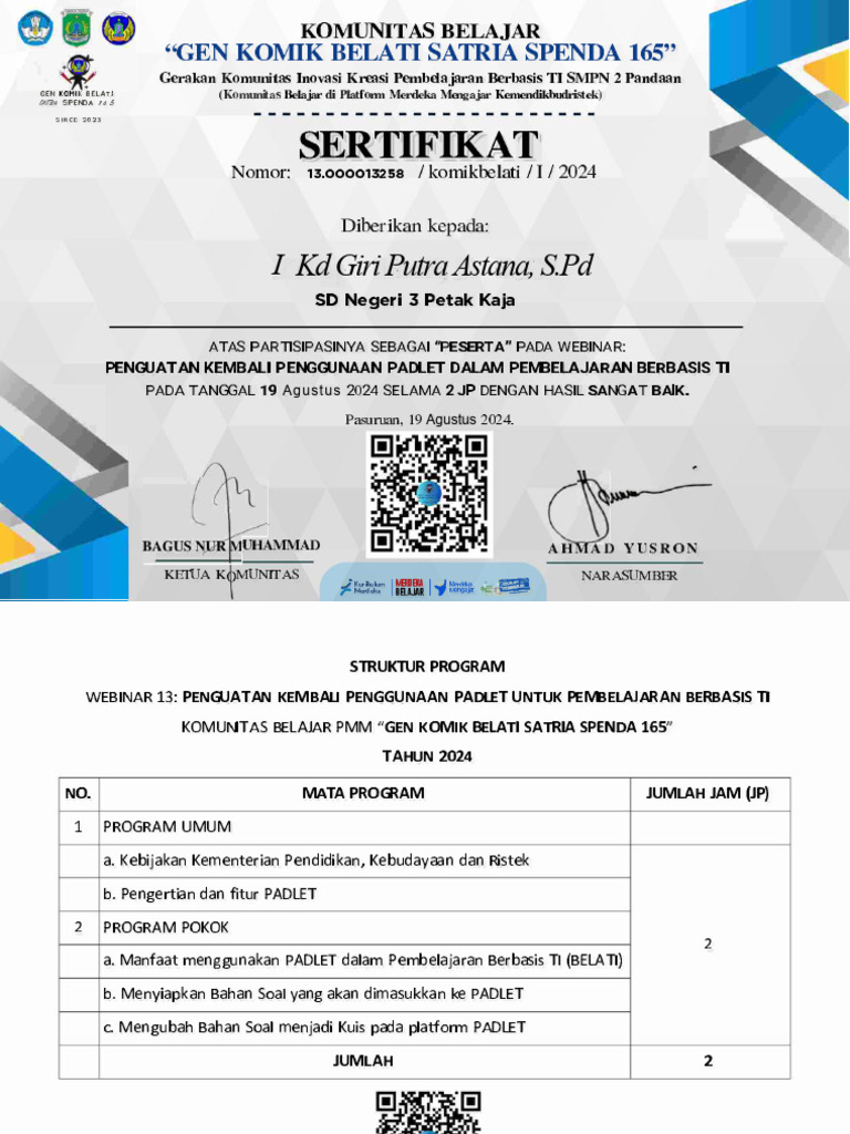 Certificate-Giri Putra | PDF