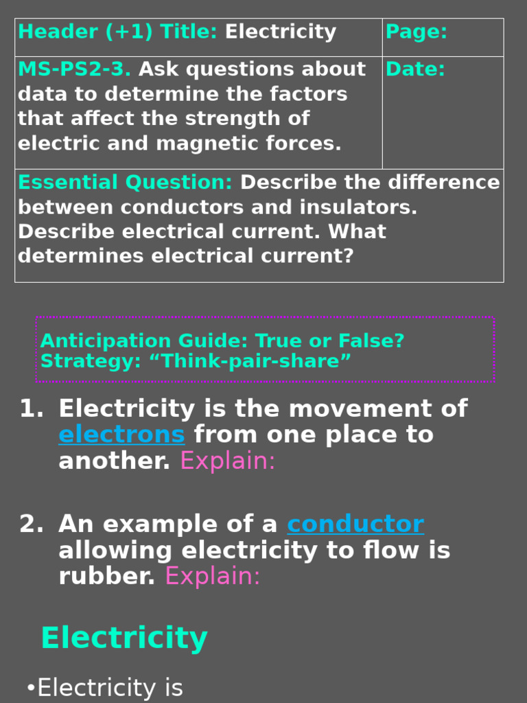 Electricity - Basics Recap - Year 10 - NSW Science | PDF | Electric ...