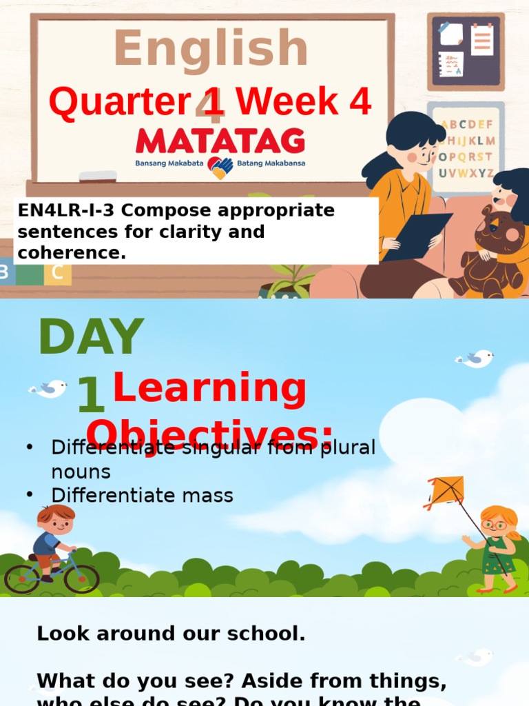 English4 Q1 Week4 PPT MATATAG | PDF
