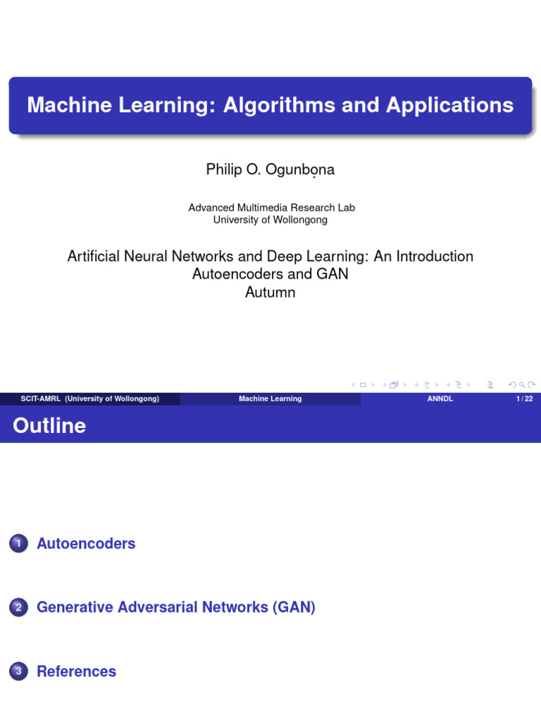 Autoencoders and GAN | PDF