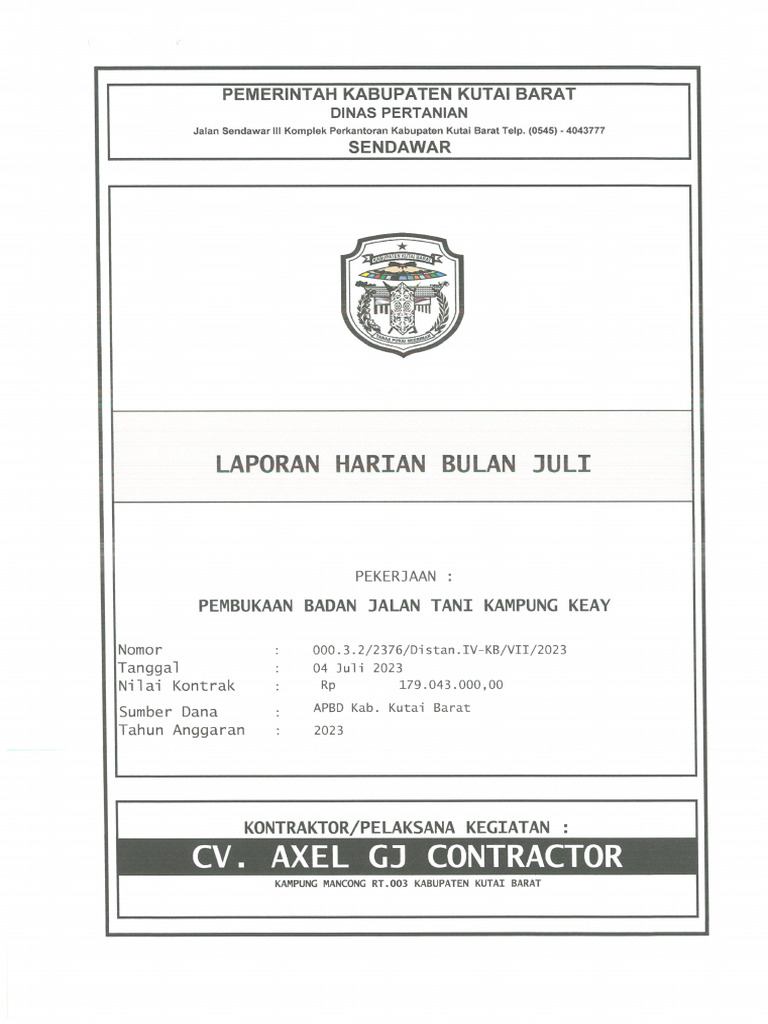 Lap.harian Juli | PDF