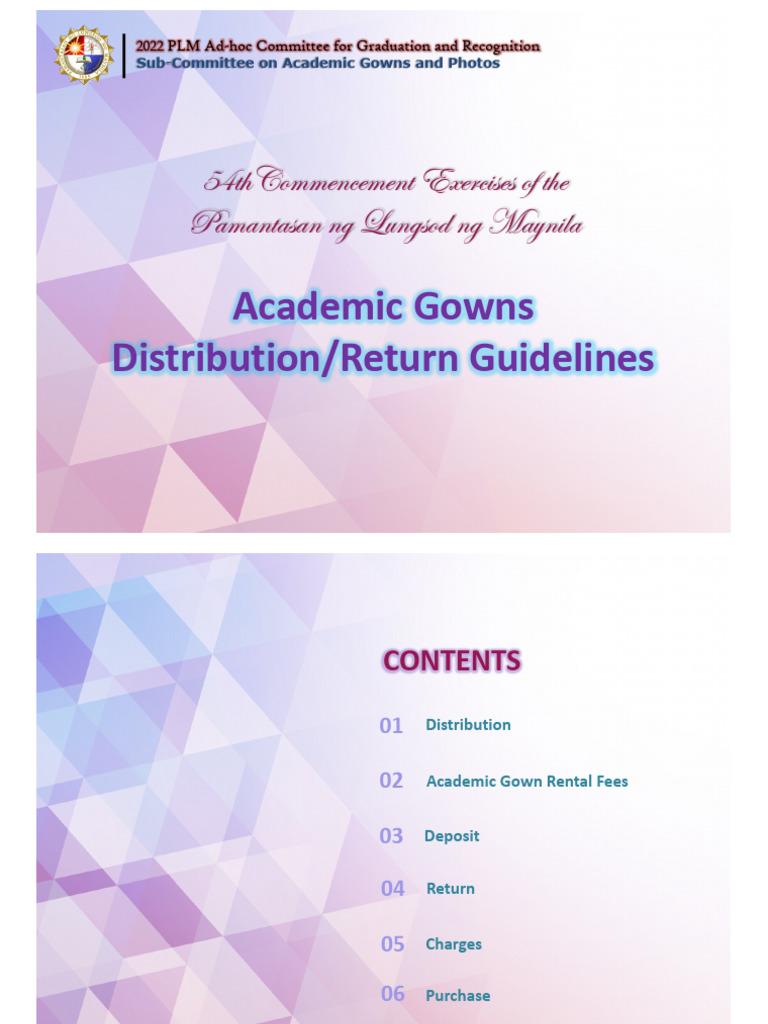 Academic Gowns REVISED Guidelines | PDF