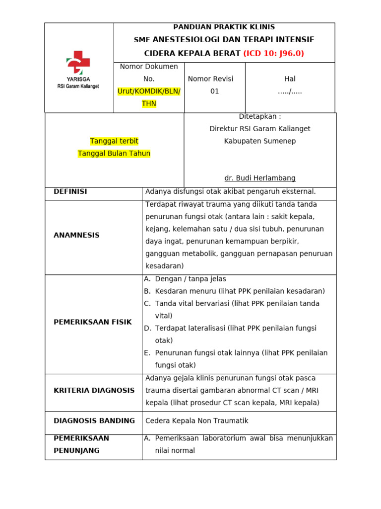 Cidera Kepala Berat | PDF