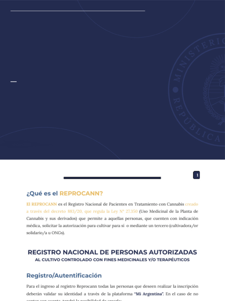 Instructivo de Inscripción Al REPROCANN | PDF | Cannabis medicinal ...